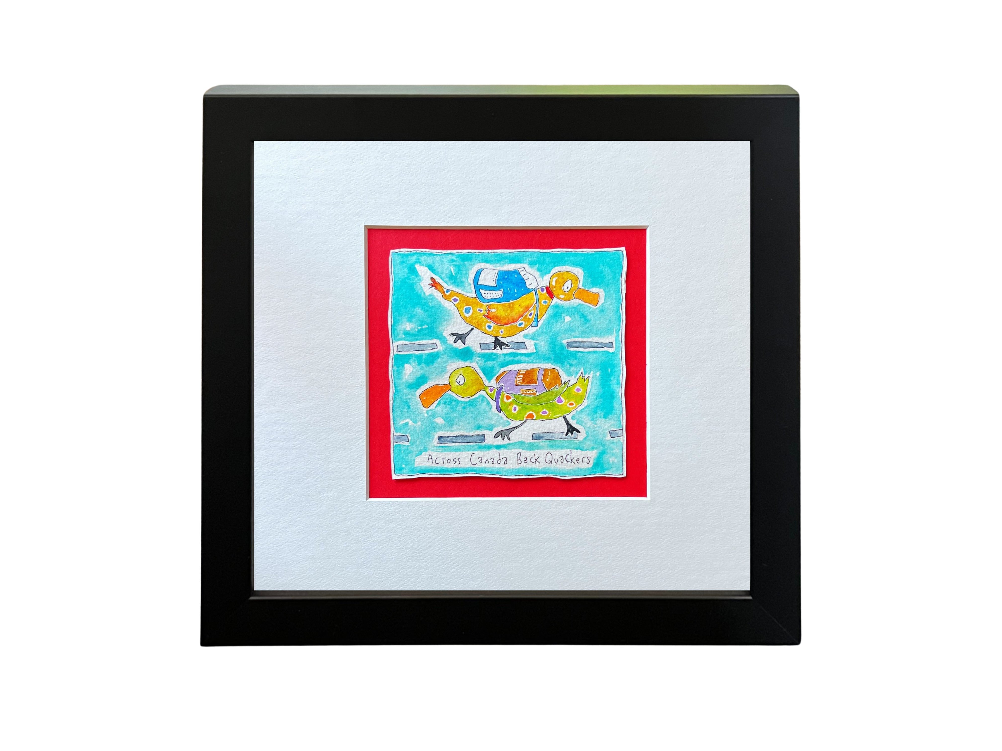 Across Canada Back Quackers (framed watercolour) – Sa Boothroyd Gallery