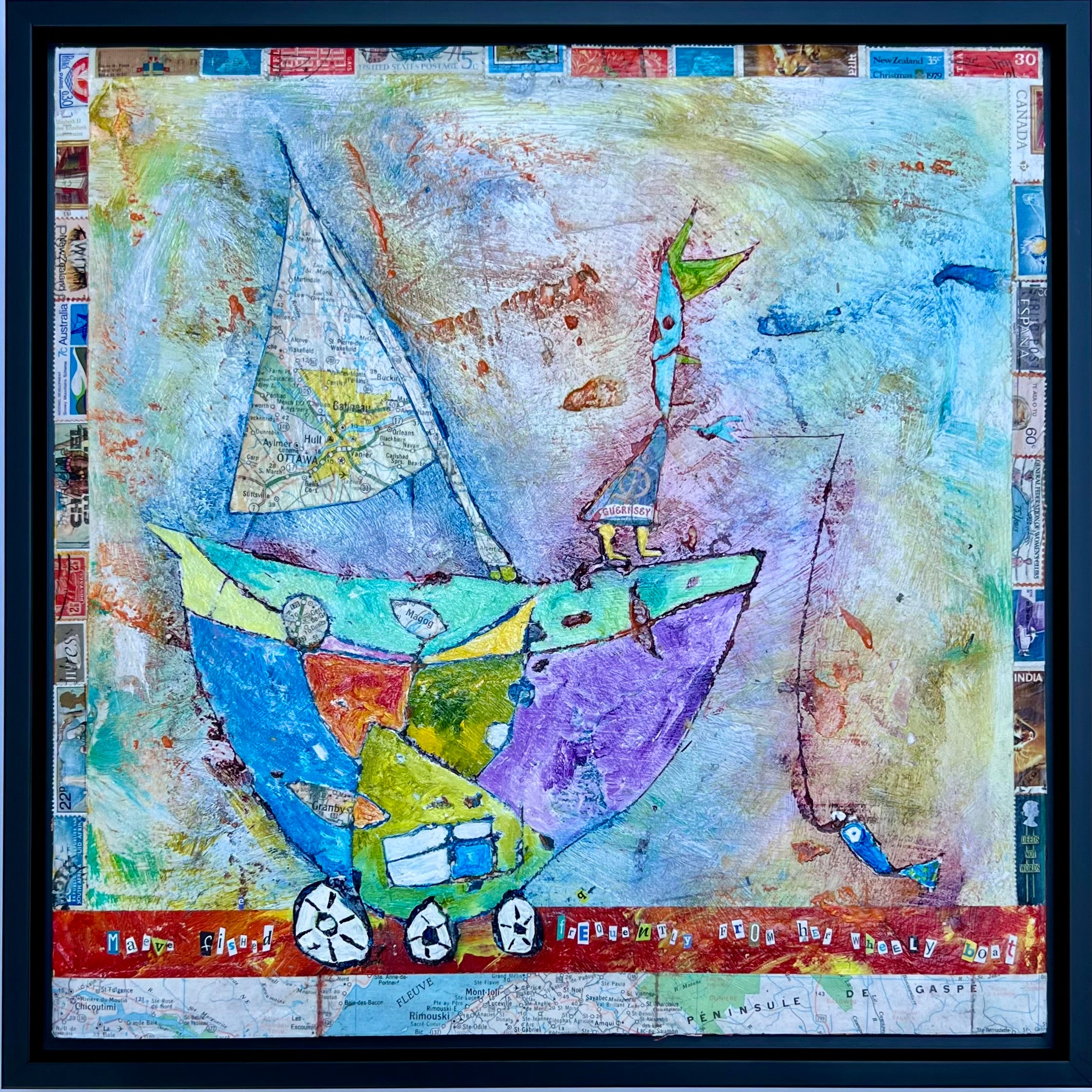 Maeve fished frequently from her wheely boat (13" x 13") – Sa Boothroyd ...