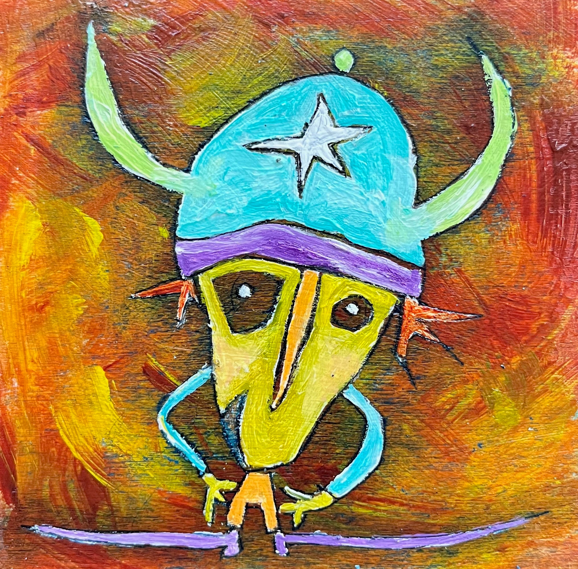 Hat #5 (4" x 4") – Sa Boothroyd Gallery